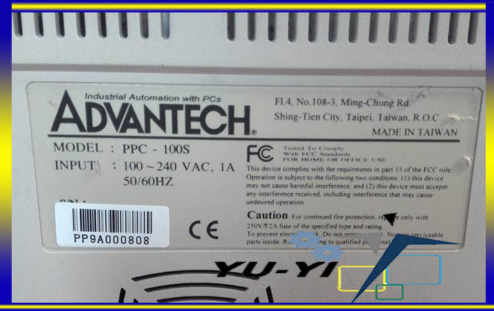 ADVANTECH PPC-100S PPC100S - 裕益科技自動化設備可程式編碼器PLC分散式控制系統DCS